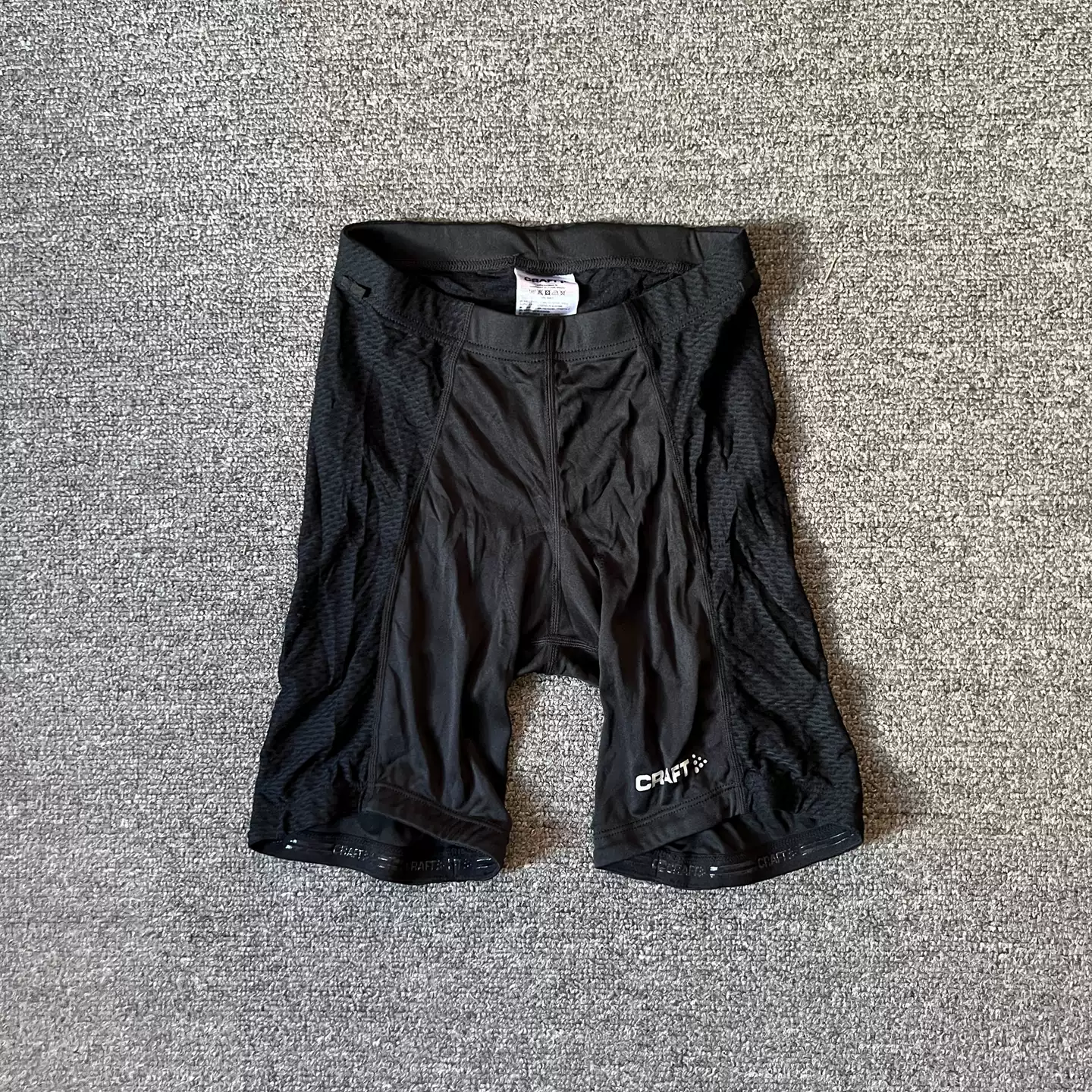 黑色半成品瑞典训练四分女款户外运动自行车公路赛车骑行裤打底裤