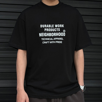 潮牌NBHD夏季新款印花重磅280克圆领小领口休闲潮流宽松短袖T恤男