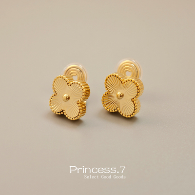 四叶草耳夹无耳洞女高级感蚊香盘