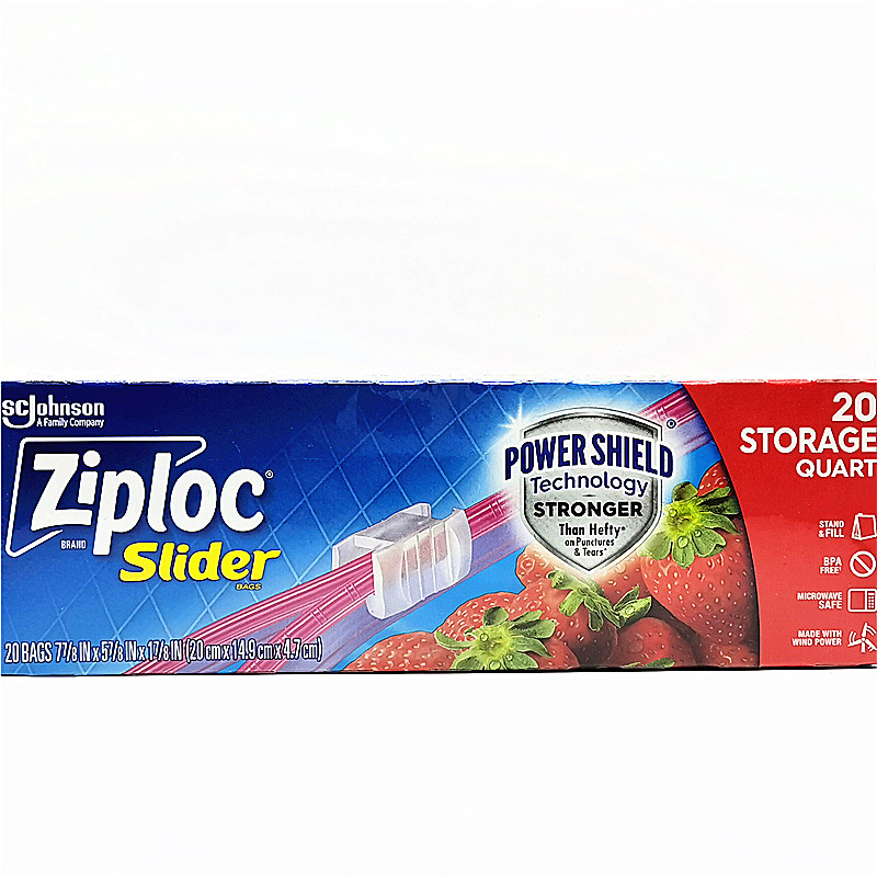 Ziploc Slider Bags Storage Fill20个美国密保诺拉链密实袋中号_虎窝淘