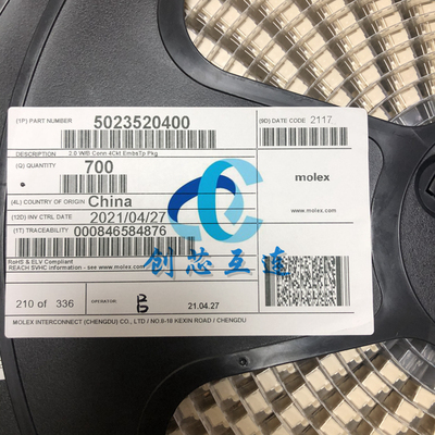 MOLEX连接器 502352-0400 5023520400 4pin 2.0mm间距 针座
