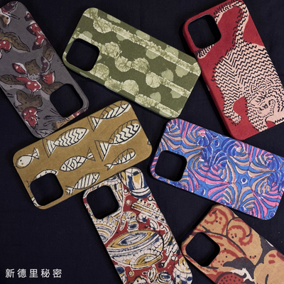 布面手机壳手工雕板印染棉布