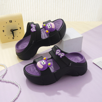搞怪凉鞋女拖鞋两穿厚底6厘米