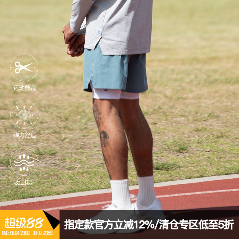 ZONEiD【小方格单层】运动短裤男春夏训练跑步轻薄透气速干五分裤