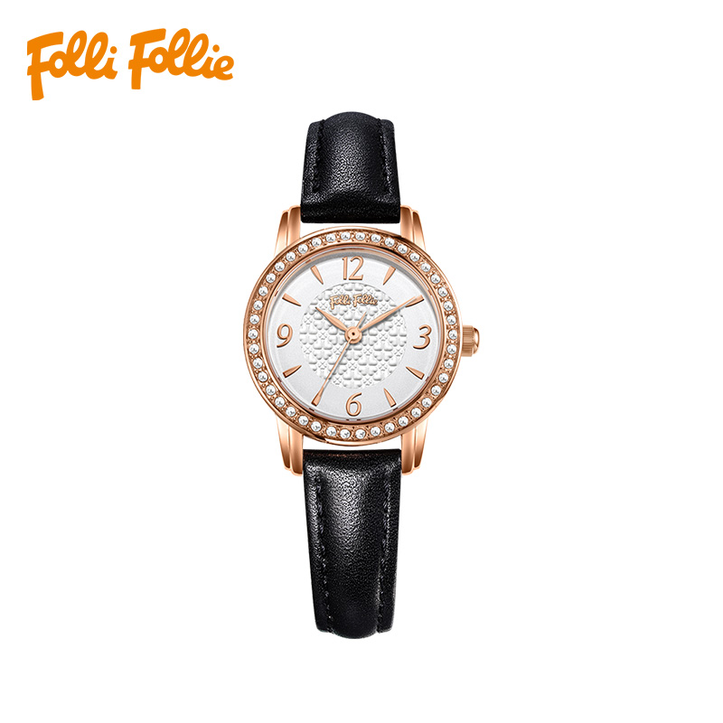 Folli Follie芙丽女士腕表四叶草小表盘防水石英时尚女表WF17B005_虎窝淘