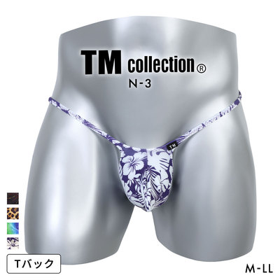 TM collection男士内裤日本制时尚印花性感情趣显大低腰丁字T裤