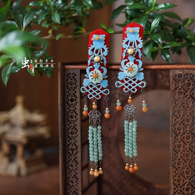 东方美学新娘复古撞色发夹