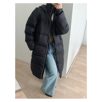 TG 通勤bi备御寒保暖毛织帽领拼接羽绒服大衣女2025冬季新款26066