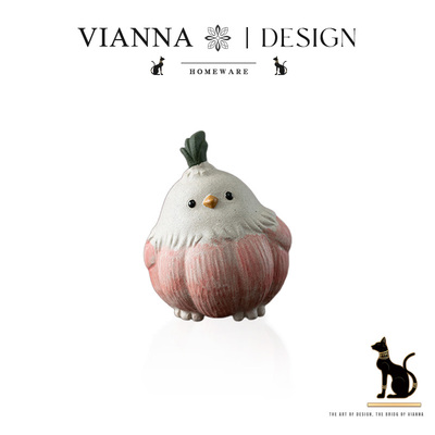 VIANNA可爱卡通紫砂蒜头小鸟茶宠