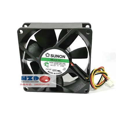 KDE1208PTB1-6A全新原装SUNON建准8025 12V 2.6W散热风扇3线8CM