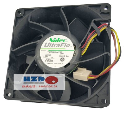 全新原装NIDEC 9238 12V 3.24A V92E12BUA7-07 4线9CM散热风扇