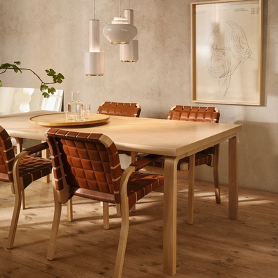 凡德罗正品芬兰Artek Aalto Table餐桌长方形书房客厅北欧桌子