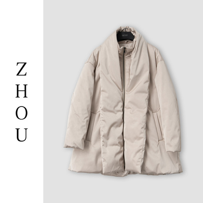 （周哥甄选）米色羽绒外套-32395