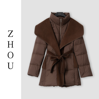 （周哥甄选）咖色羽绒服-32854