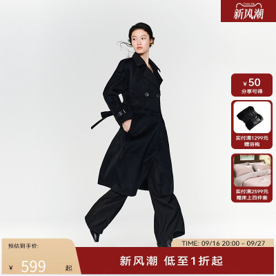 【商场同款】HPLY荷比俪冬季新款长款大衣HMD43500102