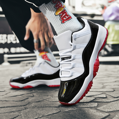 AJ11篮球鞋康扣大魔王男鞋青少年防滑耐磨实战球鞋低帮减震运动鞋