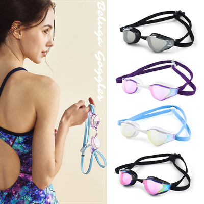 韩国xblue新款专业竞速高清防雾镀膜有胶圈游泳泳镜专业竞速泳镜