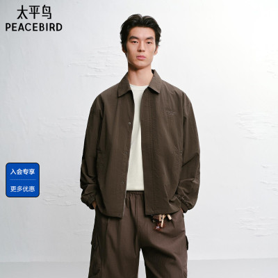 【商场同款】太平鸟男装夹克宽松阔版复古感休闲外套 B2BCG2246