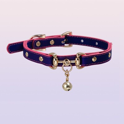 Aura Collar轻奢真皮项圈choker牵引绳PUPPY温感变色铃铛轻便魅力