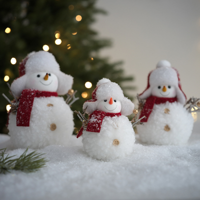 柔蓝若婷公仔礼物雪人摆件