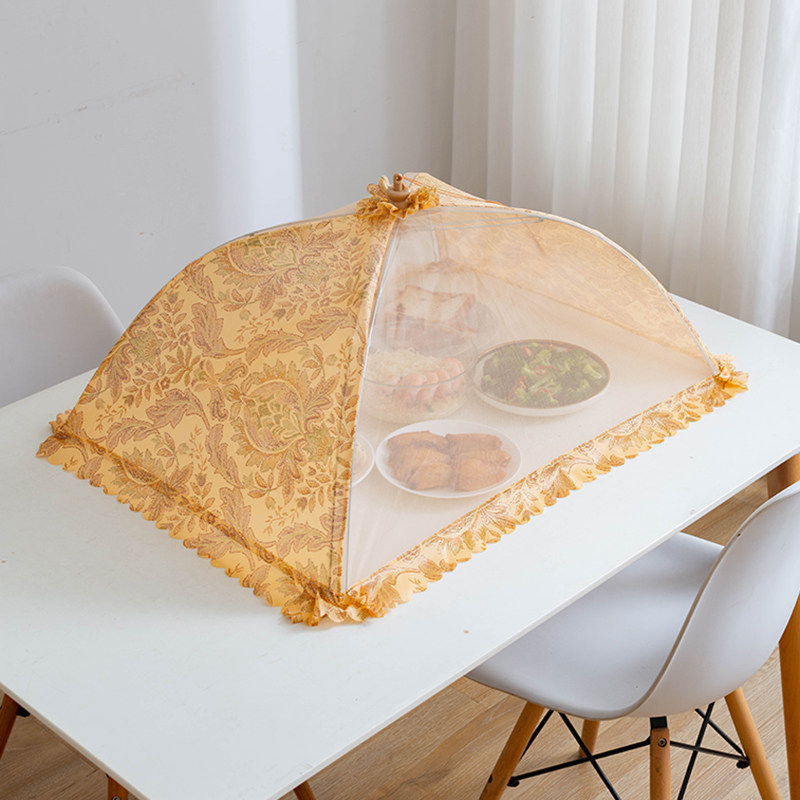 可折叠菜罩餐桌饭菜食物罩菜盖长方形桌盖菜罩饭罩子防苍蝇遮菜伞