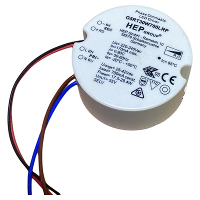HEP后切30W调光电源Phase Dimmable TrailingEdge G5RT30W700LRP