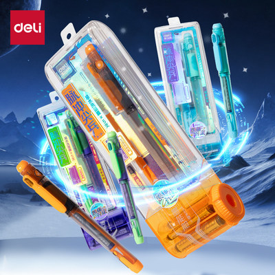 得力脉冲尖兵钢笔新品六边形战士儿童学小学生专用四年级练字笔科技感书写练字易水洗钢笔墨囊初学者SS010