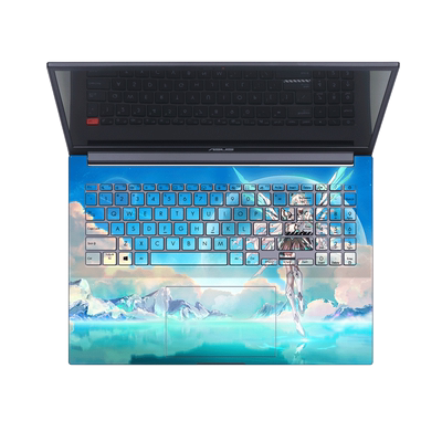 2021 22款华硕灵耀Pro14/16电脑贴纸AURA版彩膜M7600Q笔记本N7600Z炫酷外壳贴膜M7400Q机身定制全套保护膜