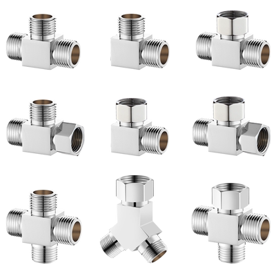 加厚分全铜带活接转外牙阀水三通