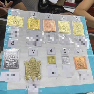 泰国佛牌泰文特色手机贴符片二哥丰龙婆本八条四面泽度金卡片正品