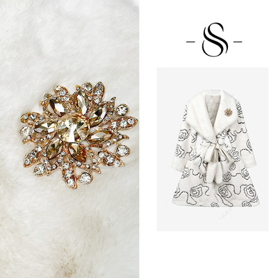 NIMOSHI【高定】冬季新款INS风时尚韩式印花设计气质短外套D0195