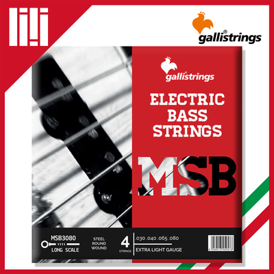 意大利 Galli strings 加利 MSB 不锈钢圆缠绕贝斯弦 4弦5弦 明亮