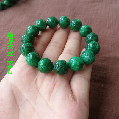 手链缅甸雕花如意干青铁龙生阳