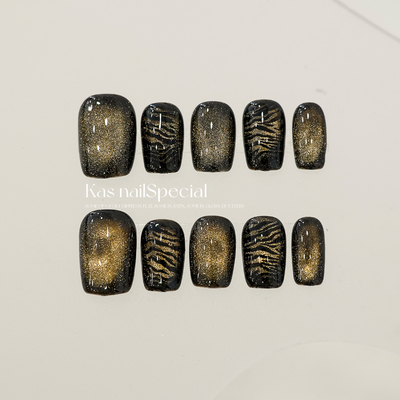 「星砂轨迹」纯手工手绘晕染渐变秋冬美拉德显白气质美甲穿戴甲