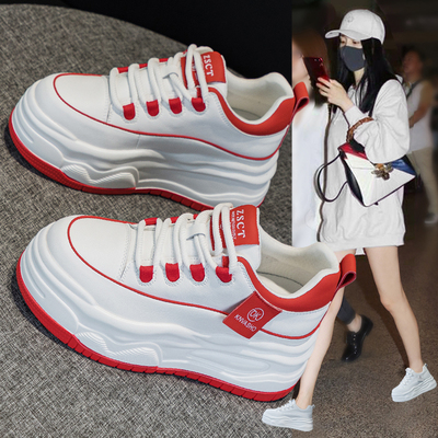 内增高小白鞋女秋季2025爆款新款