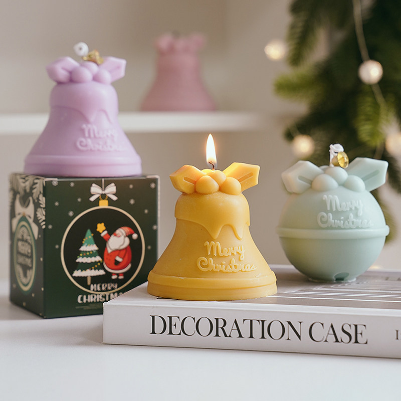大号圣诞铃铛香薰蜡烛candle伴手礼礼品圣诞礼物创意元旦节装饰品