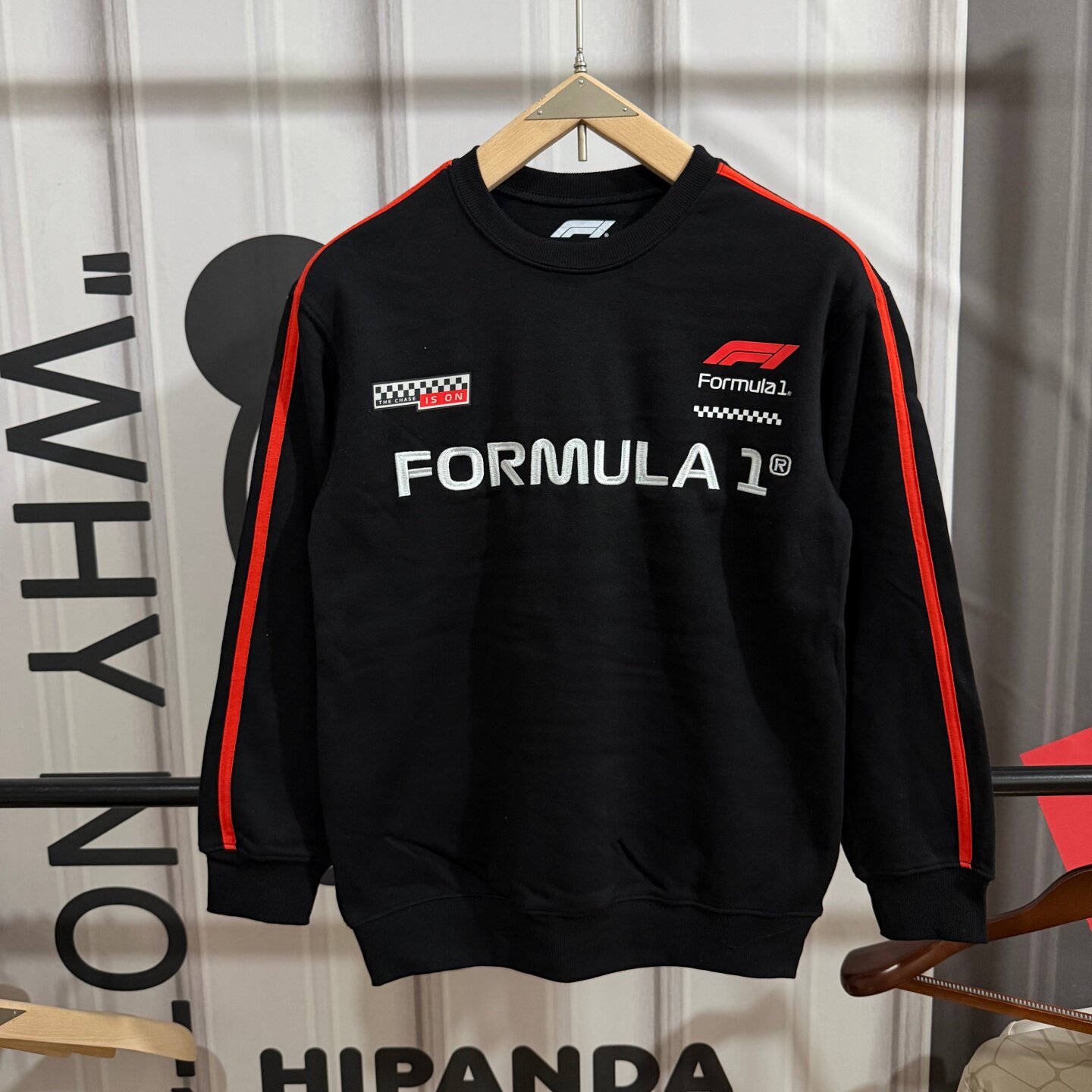 次品 方程式赛车F1秋冬加绒卫衣男套头衣服圆领美式宽松长袖