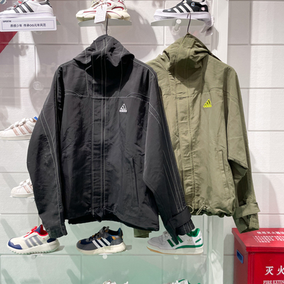 阿迪达斯三叶草男子2025宽松时尚防风梭织夹克外套 JD5419 JD5420