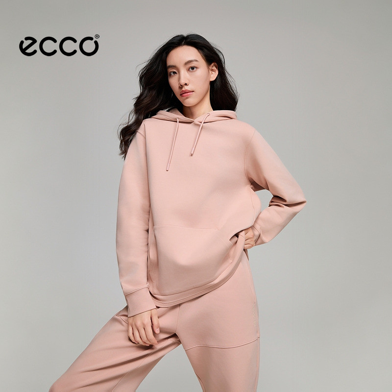 ECCO x NRL联名 26新简约时尚连帽卫衣运动休闲外套女EN253SW002