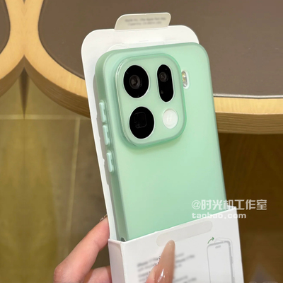 适用OPPOFindx9超薄薄荷绿透明软