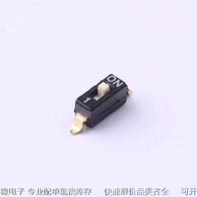 DSIC01LS-P 拨码开关 平拨,凸起式 1位拨码开关 SMD,3.5x6.2mm原