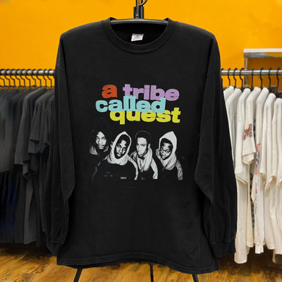 A Tribe Called Quest 东海岸传奇说唱团体成员印花纯棉长袖T恤