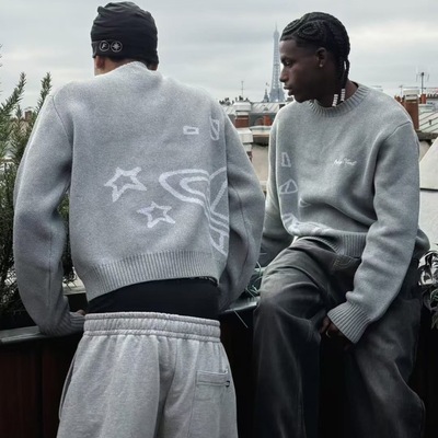 BrokenPlanet刺绣logo情侣毛衣