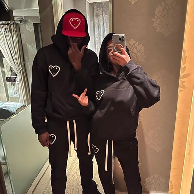 saint vintage Carsicko signature hoodies爱心风格休闲情侣套装