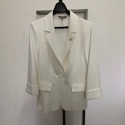 天轩商场同款2025春女新上衣外套通勤白色小西装简约时尚TIQW172