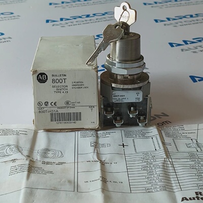 AllenBradley BULLETIN 800T Selector Switch 2 POSITION CYLIND