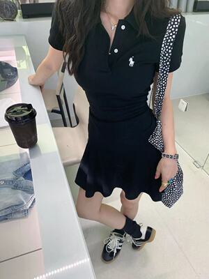 ALLIN夏季百搭休闲POLO连衣裙