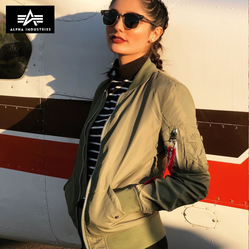 ALPHA阿尔法工业L2B女款侦察机MA-1飞行员夹克春秋衫薄款ma1上衣_虎窝淘