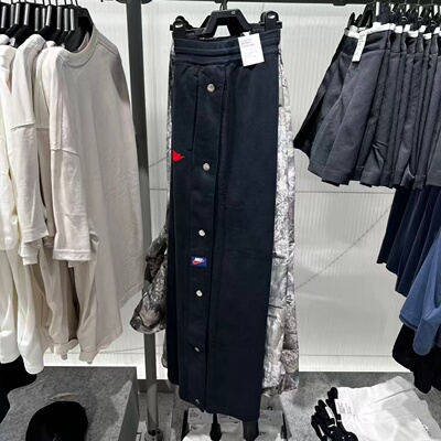 Nike耐克侧排扣裤女裤26秋新宽松运动阔腿裤休闲长裤IM6984-010