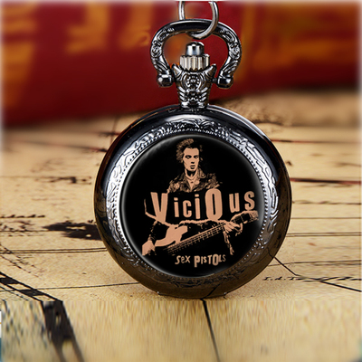 SEXPISTOLS性手枪乐队摇滚周边青少年怀表项链表创意个性礼物表